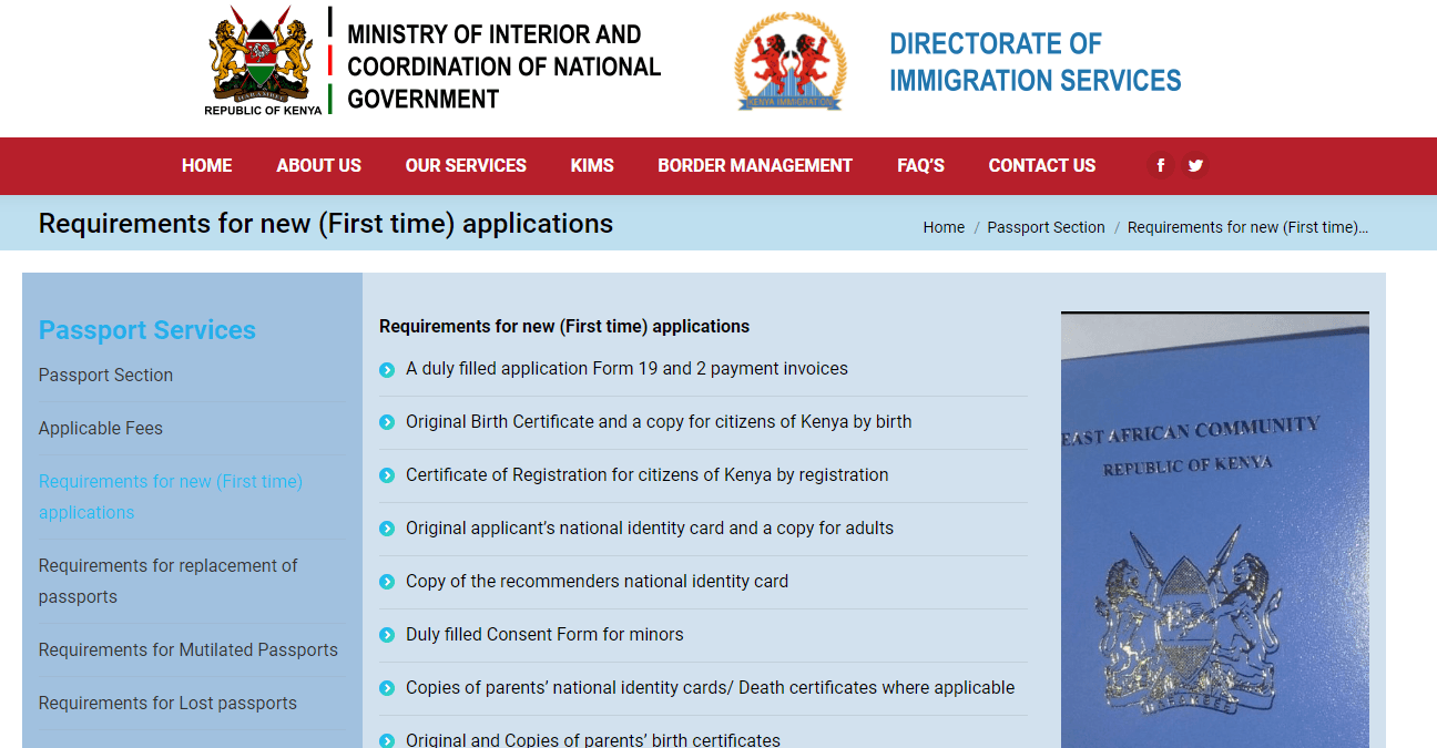 Requirements for First-Time Passport Applications in Kenya (2025)