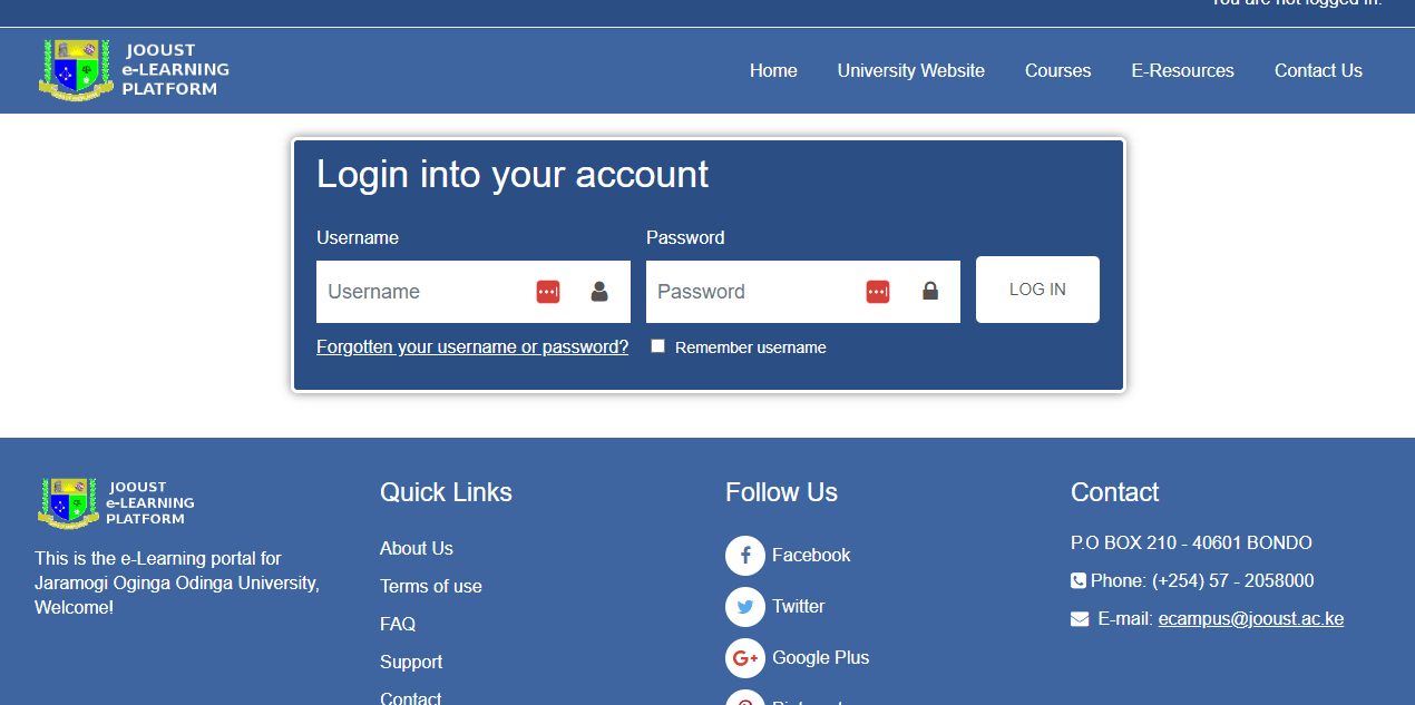 JOOUST e-Learning Portal Link + Guide (2025)